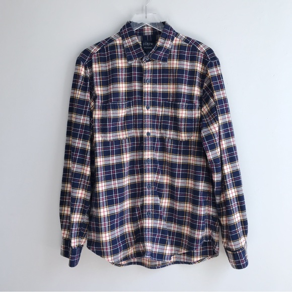 J. Crew Factory | Shirts | J Crew Factory Classic Plaid Flannel Shirt | Poshmark